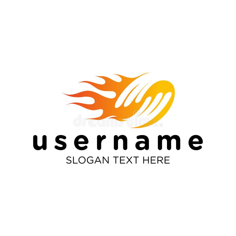 Fire Hand Logo Vector Concept Stock Vector - Illustration of button ...