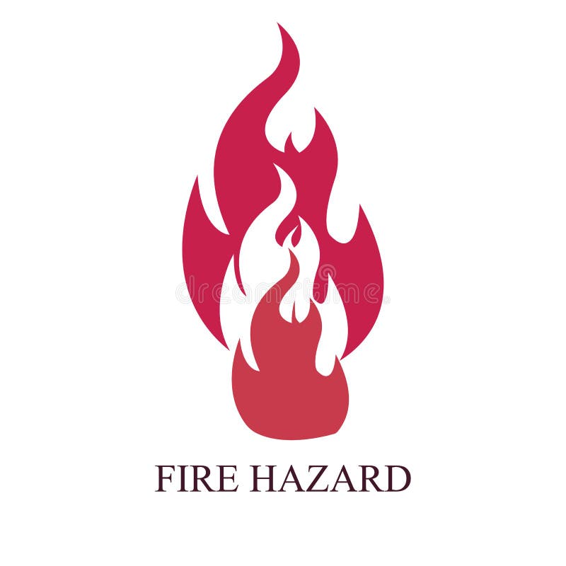 Fire Hazard Icon, Vector Illustration Stock Vector - Illustration of ...