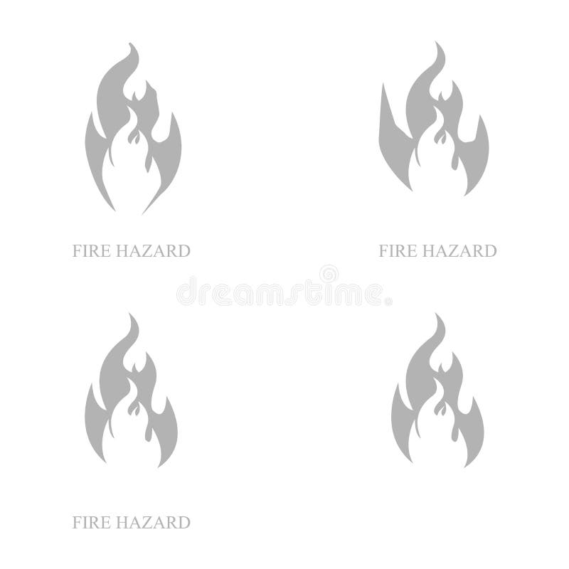 Fire Hazard Icon, Vector Illustration Stock Vector - Illustration of ...