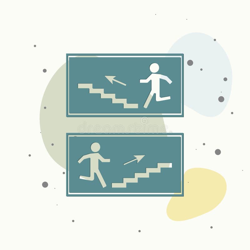 Fire Hazard. Route of Evacuation Vector Icon. the Evacuation Icon ...