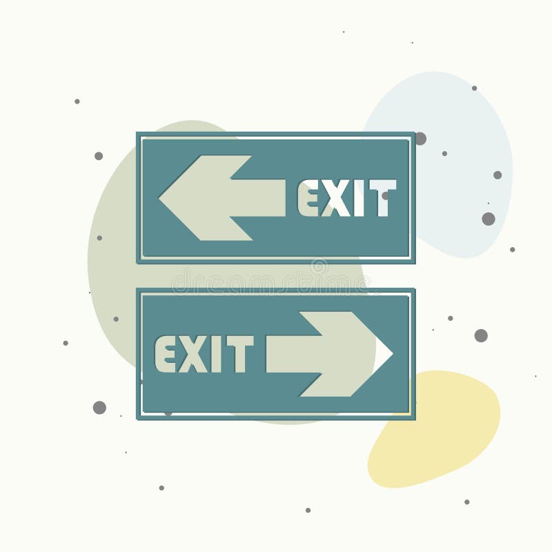 Fire Hazard. Route of Evacuation Vector Icon. the Evacuation Icon ...