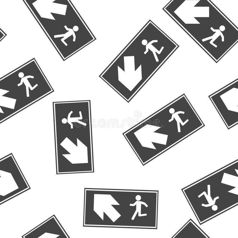 Fire Hazard. Route of Evacuation Vector Icon. the Evacuation Icon ...