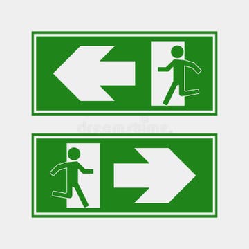Fire Exit Straight Arrow Stock Illustrations – 61 Fire Exit Straight ...