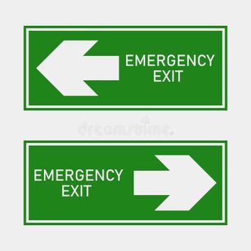 Fire Exit Straight Arrow Stock Illustrations – 61 Fire Exit Straight ...