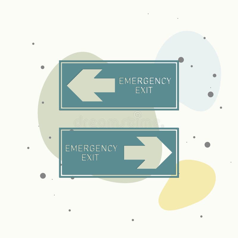 Fire Hazard. Route of Evacuation Vector Icon. the Evacuation Icon ...