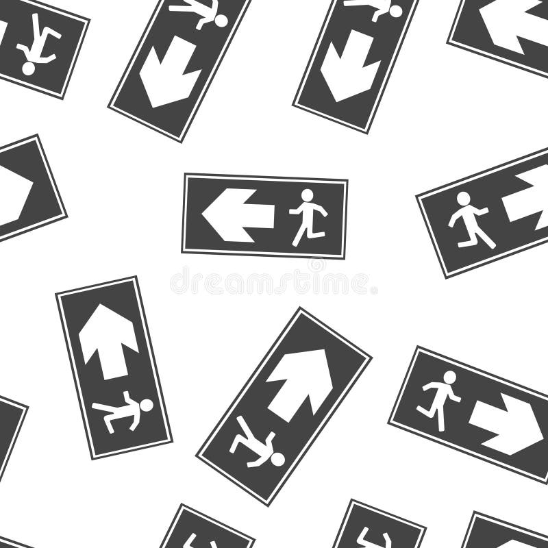 Fire Hazard. Route of Evacuation Vector Icon. the Evacuation Icon ...