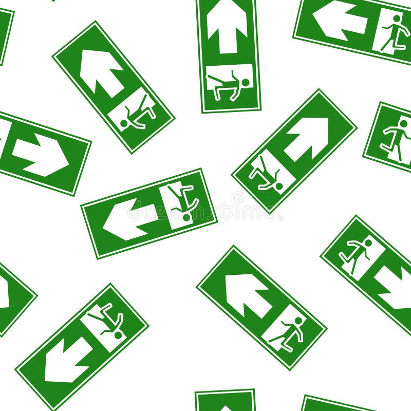 Fire Hazard. Route of Evacuation Vector Icon. the Evacuation Icon ...