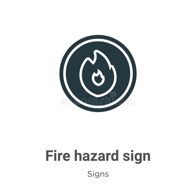 Fire Hazard Icon on White Background. Simple Element Illustration from ...
