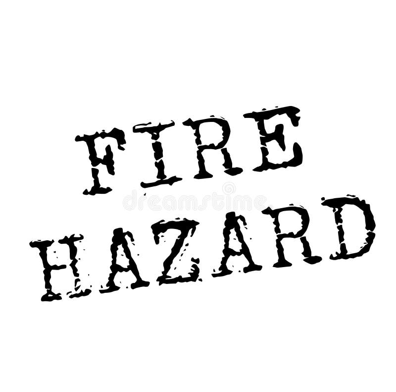 FIRE HAZARD stamp on white stock vector. Illustration of sign - 144756268