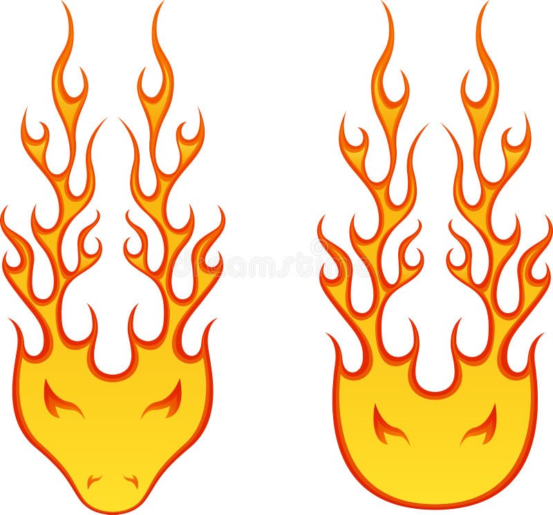 Fire Heads stock vector. Illustration of isolated, halloween - 30817354