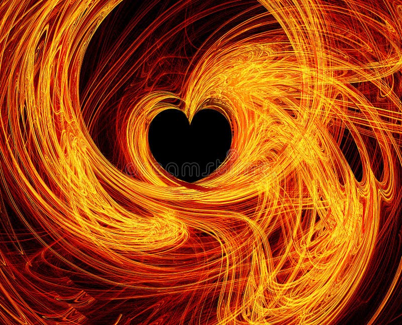 Fire Heart stock image. Image of valentine, flames, love - 16953191