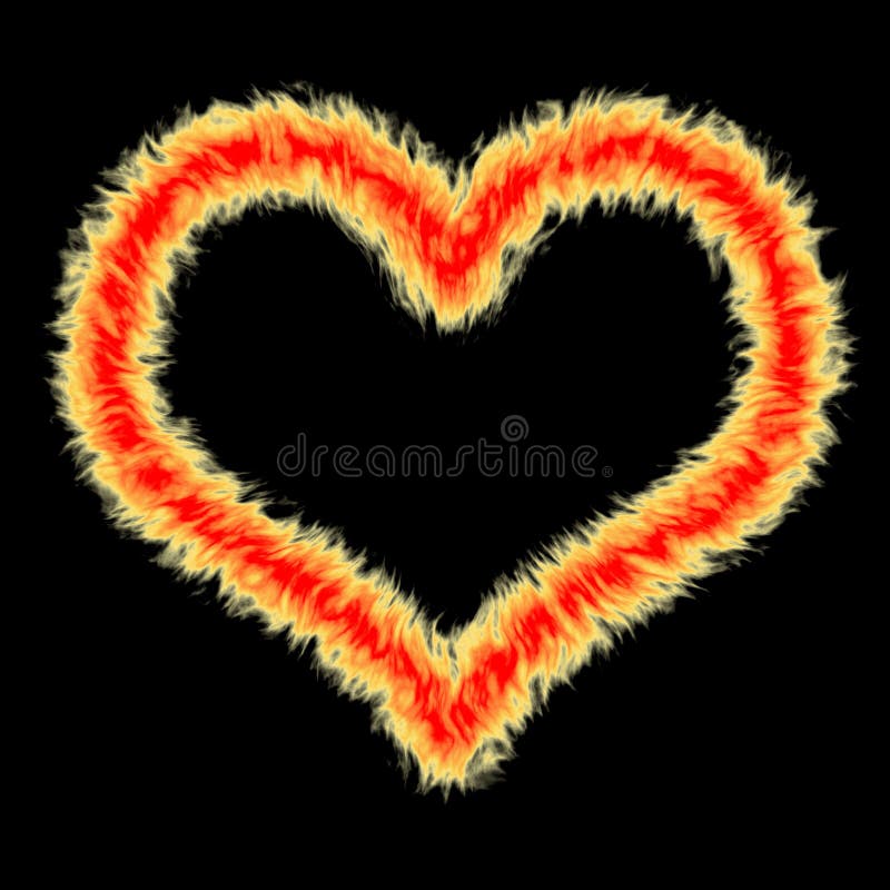 Fire heart 3 stock illustration. Illustration of female - 4058859