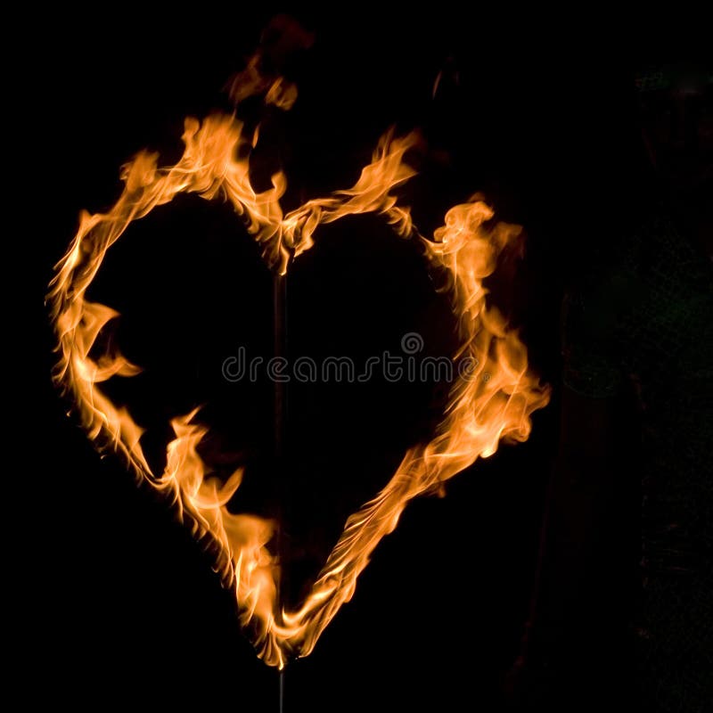 Fire heart stock illustration. Illustration of nature - 13605486