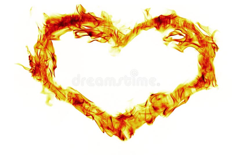 Heart Shape Fire Icon stock vector. Illustration of break - 11999443
