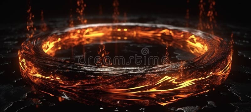 Fire Heat Energy Ring Circle Hole, Burn, Flame Stock Illustration ...