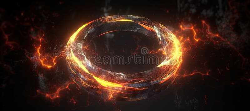 Fire Heat Energy Ring Circle Hole, Burn, Flame Stock Illustration ...
