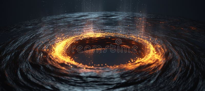 Fire Heat Energy Ring Circle Hole, Burn, Flame Stock Illustration ...
