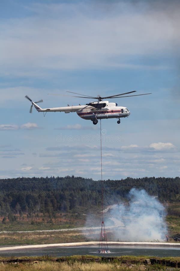 Fire helicopter stock photo. Image of outdoor, emercom - 28930416
