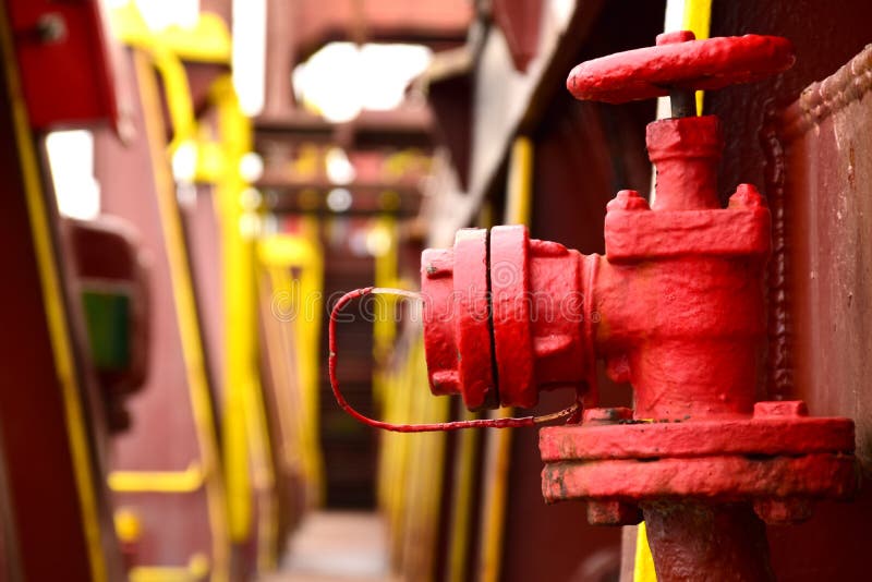 Fire Hydrant on a Cargo Ship Stock Image - Image of isolate, main ...