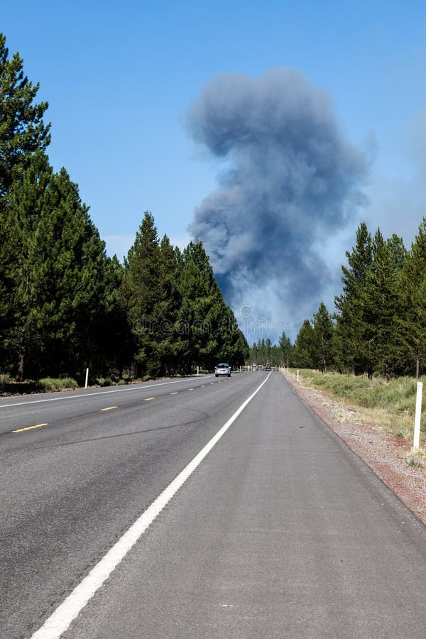 Fire and Highway stock photo. Image of smoke, bushfire - 35628510