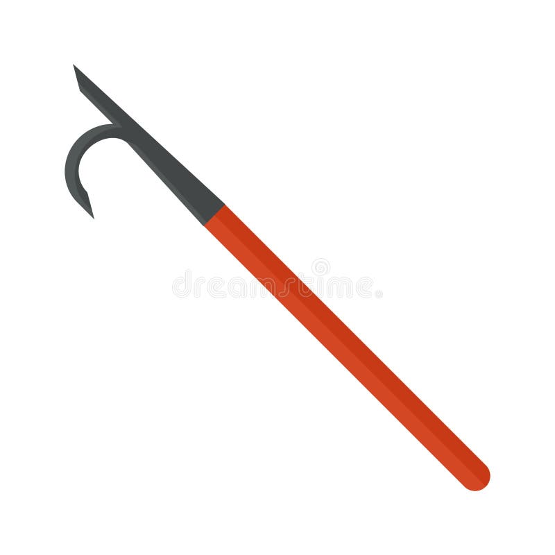Fire hook on white stock vector. Illustration of protection - 89131192