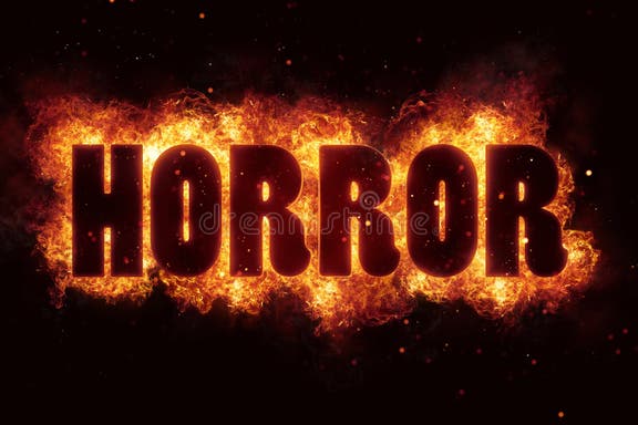 Fire Horror for Horror Flame Holiday Design Stock Illustration ...