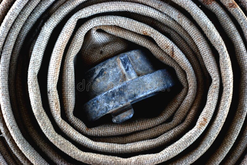 Fire-hose stock photo. Image of roll, stored, used, aluminium - 6069188