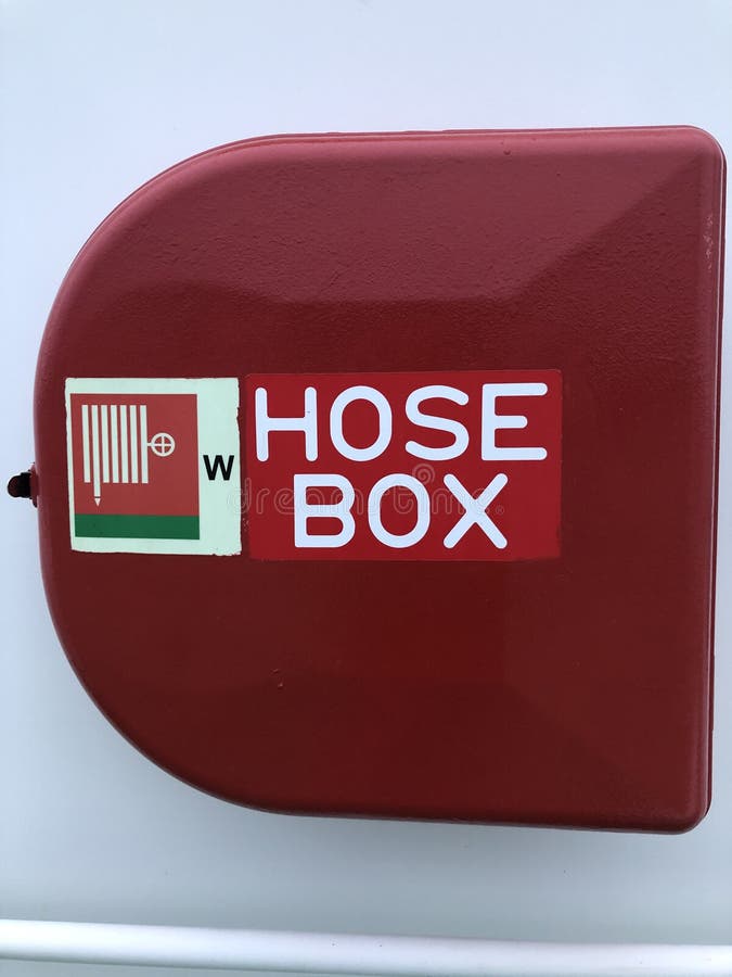 Fire hose box stock photo. Image of ship, case, spanner - 239456378