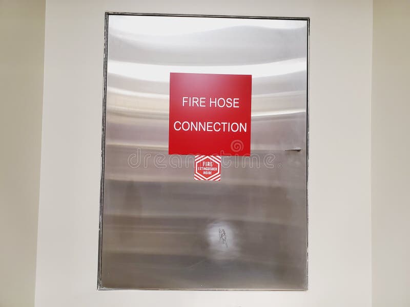 Fire hose connection sign stock image. Image of fire - 215529399