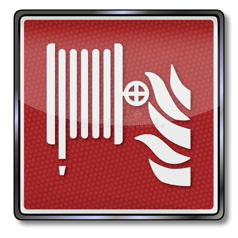 Fire hose and fire stock vector. Illustration of detectors - 66508725