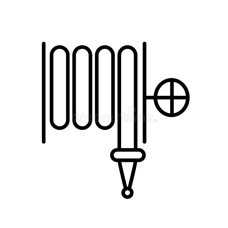 Fire Hose Line Icon. Vector Illustration Isolated on White. Outline ...