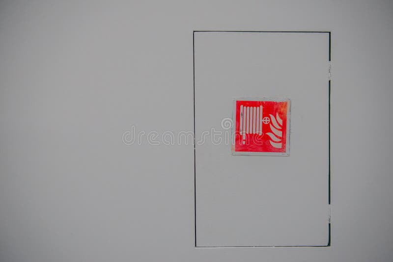 Fire hose warning sign stock image. Image of storage - 340567063