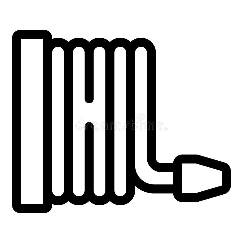 Fire Hose Reel Icon Showing Firefighting Equipment Stock Illustration ...