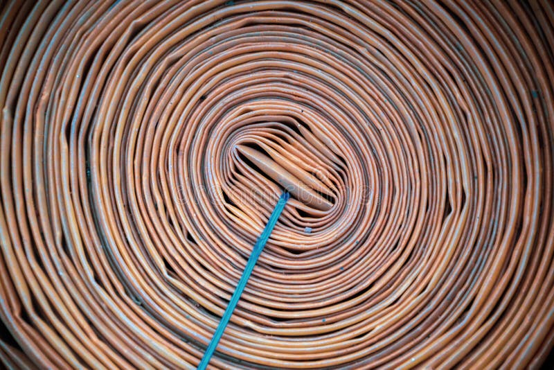 Fire hose reel pipe stock photo. Image of path, light - 188898280