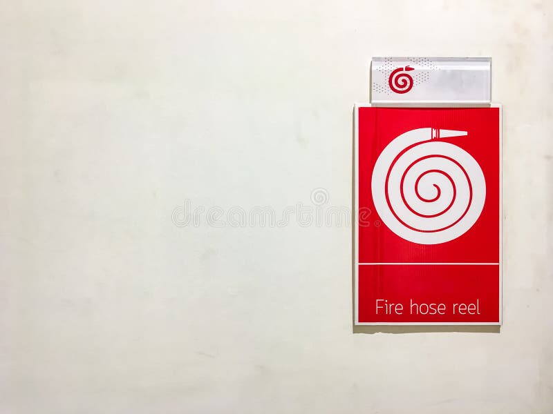 Fire hose reel sign stock image. Image of rescue, safety - 82475005