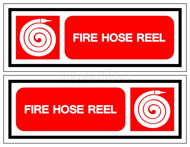 Fire Hose Reel Cabinet Symbol Sign, Vector Illustration, Isolate on ...
