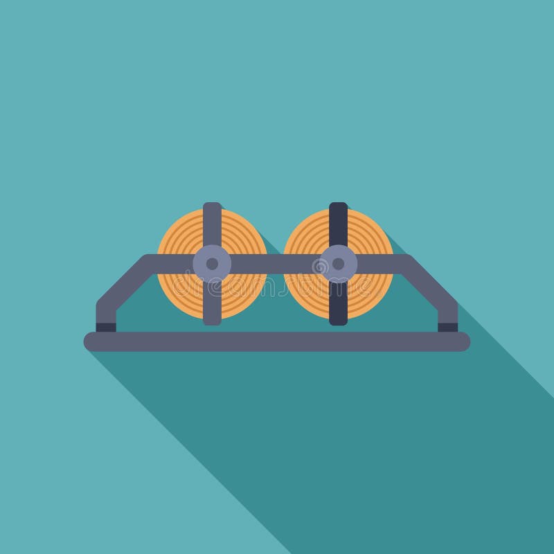 Fire Hose Reels Mounted on a Wall with Long Shadow Stock Illustration ...