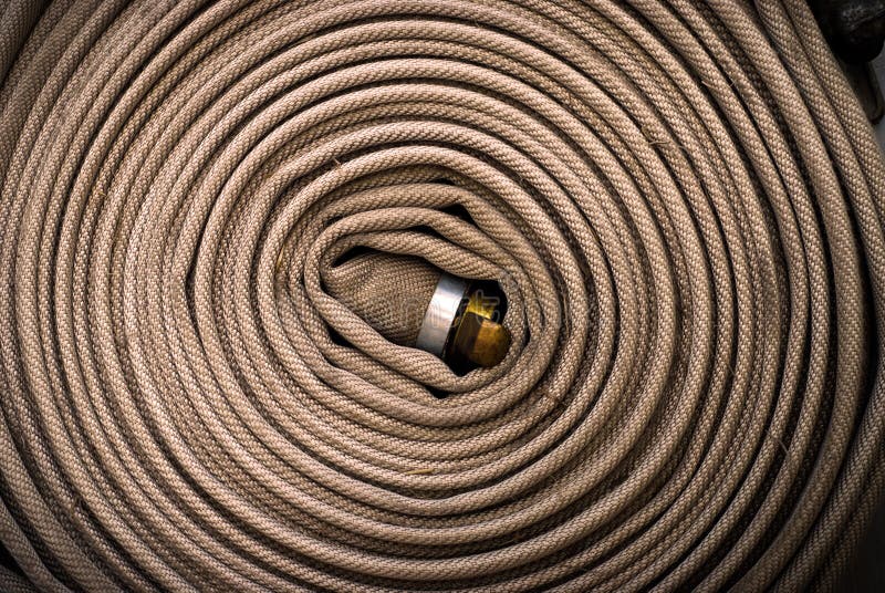 Fire hose roll stock photo. Image of emergency, stowed - 25036586