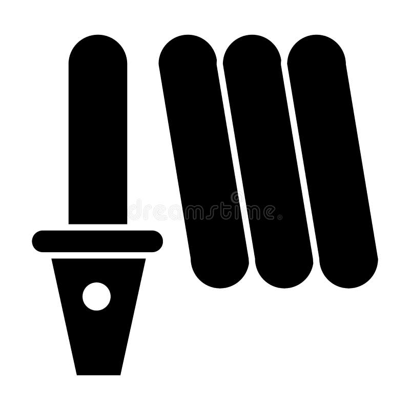 Fire Hose Solid Icon. Water Rope Vector Illustration Isolated on White ...