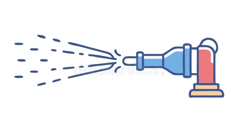 Fire Hose Spraying Water Emergency Safety Vector Icon, Vector Design ...