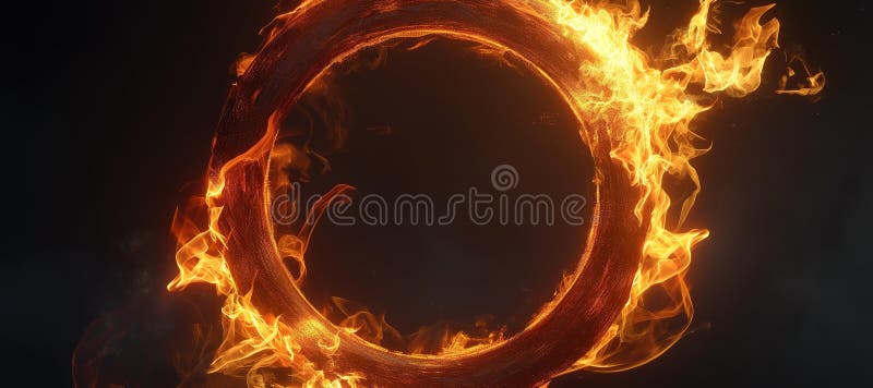 Fire Hot Circle Hole Background, Burn, Flame Stock Illustration ...