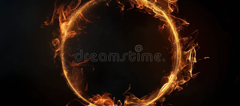 Fire Hot Circle Hole Background, Burn, Flame Stock Illustration ...