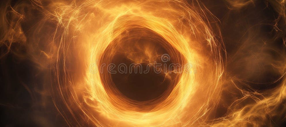 Fire Hot Circle Hole Background, Burn, Flame Stock Illustration ...