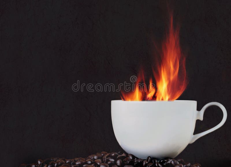 Fire hot coffee stock image. Image of fire, press, cappuccino - 33390113