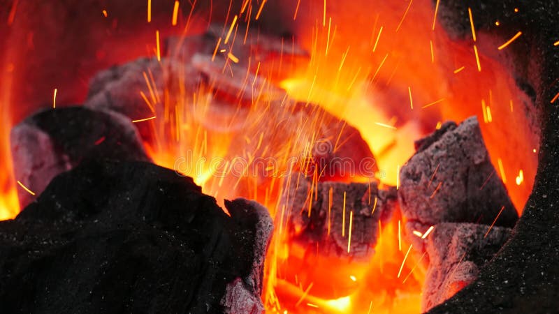 Fire in a hot stove stock image. Image of earth, blurred - 142213075