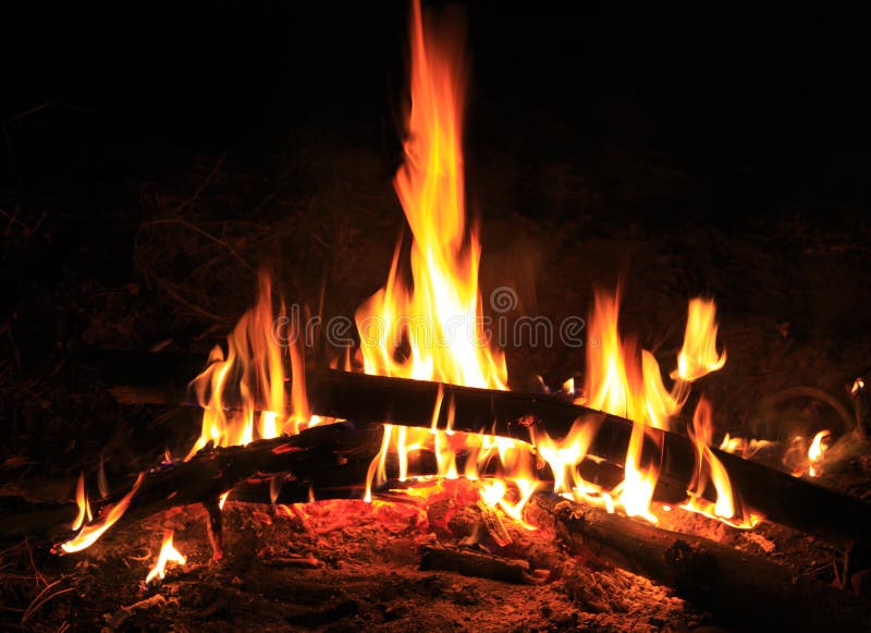 Fire stock photo. Image of ashes, fireplace, glow, campfire - 46802584