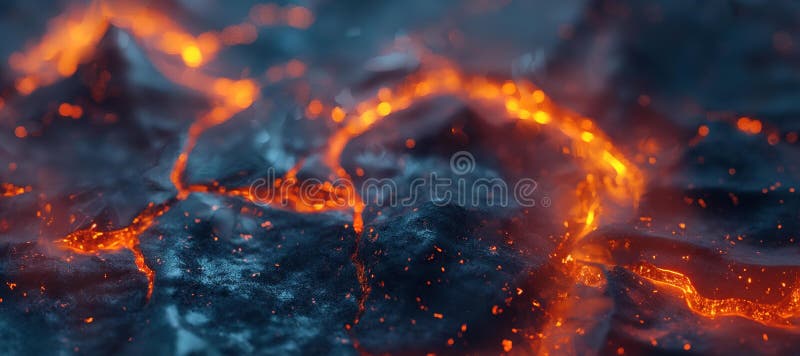 Fire Hot Stone Crack Texture Background, Heat, Lava Stock Illustration ...