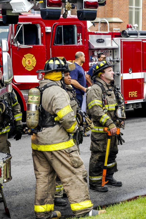 Firemen at a House Fire in Toledo, Ohio Editorial Photography - Image ...
