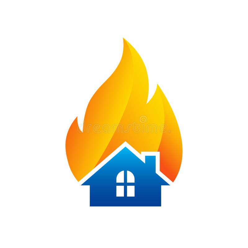 Fire House Illustration Design Vector Stock Illustration - Illustration ...