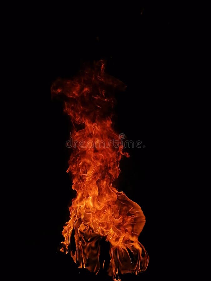 Fire in a human form stock photo. Image of darkness - 220870172